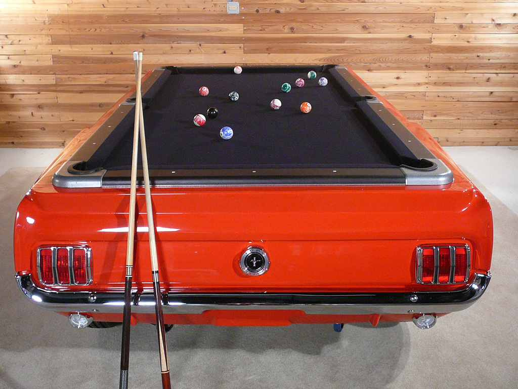 Enjoy a game of pool on a 1965 Ford Mustang | DriveArabia