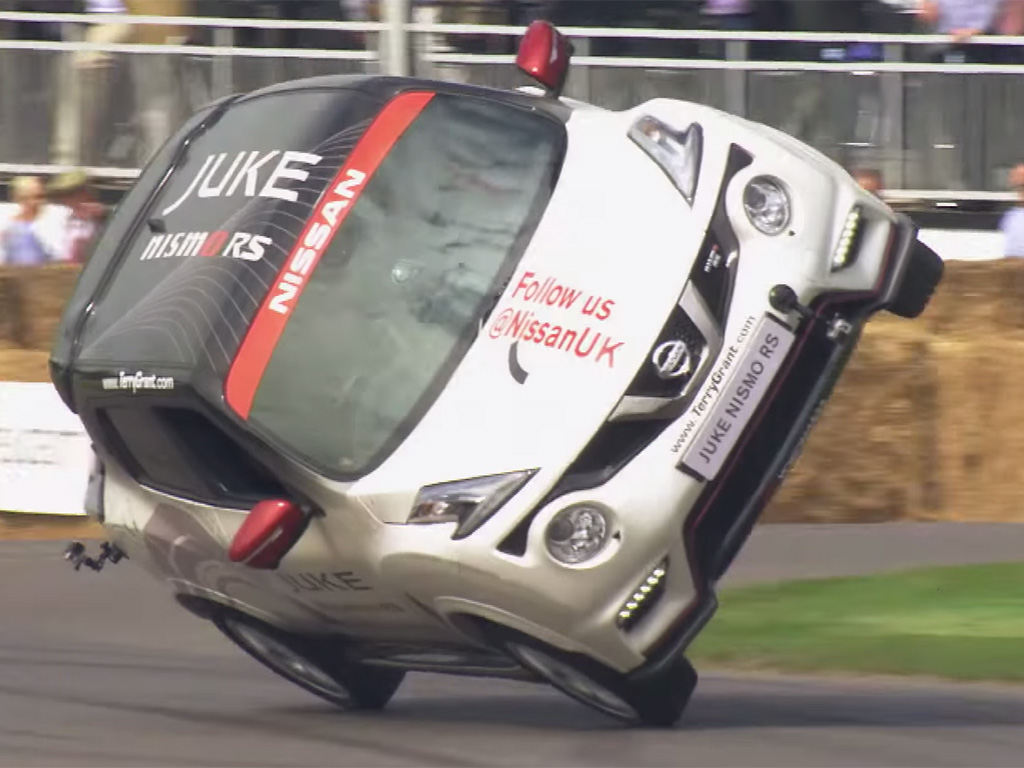 World record for driving on two wheels with Nissan Juke RS. Really ...