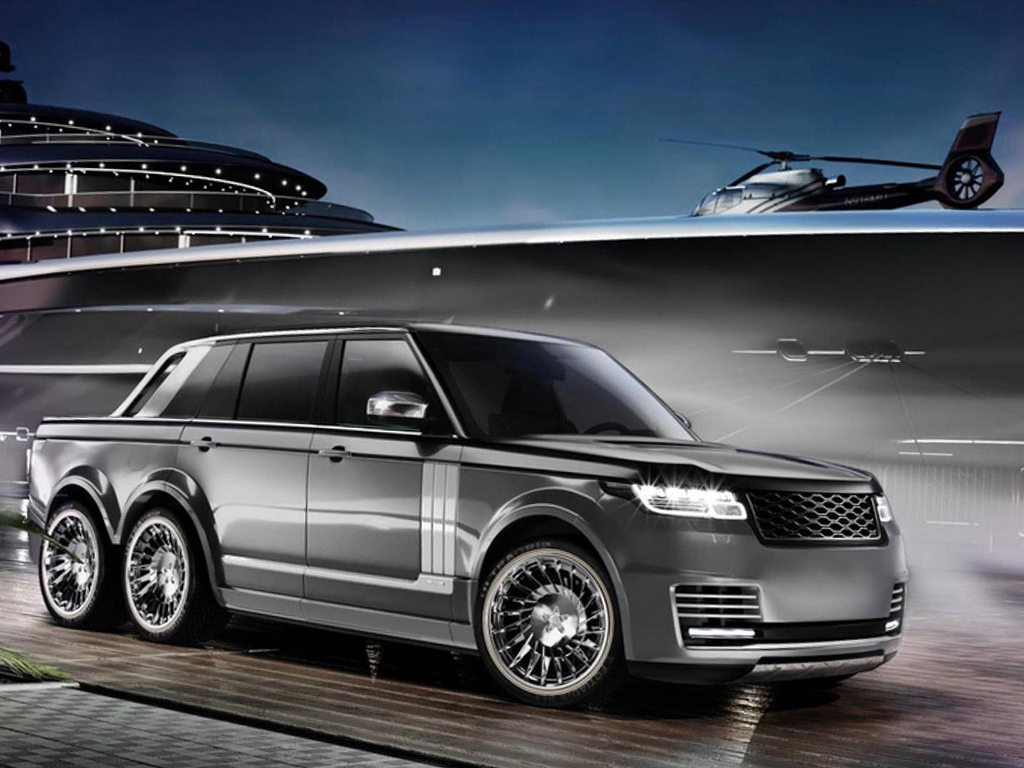 6-wheeled Range Rover SLT debuts as a Land Yacht | DriveArabia